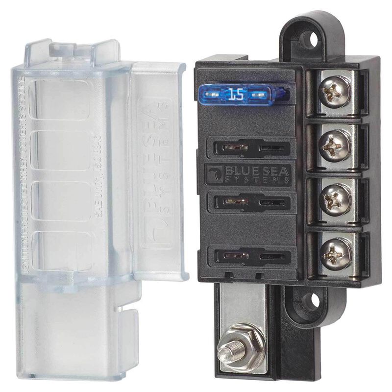 Blue Sea Systems Compact 4 Circuit Fuse Block (5045) – Amped Up Marine