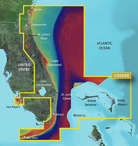 BlueChart G3 Vision - Jacksonville To Key West (VUS009R) – Amped Up Marine
